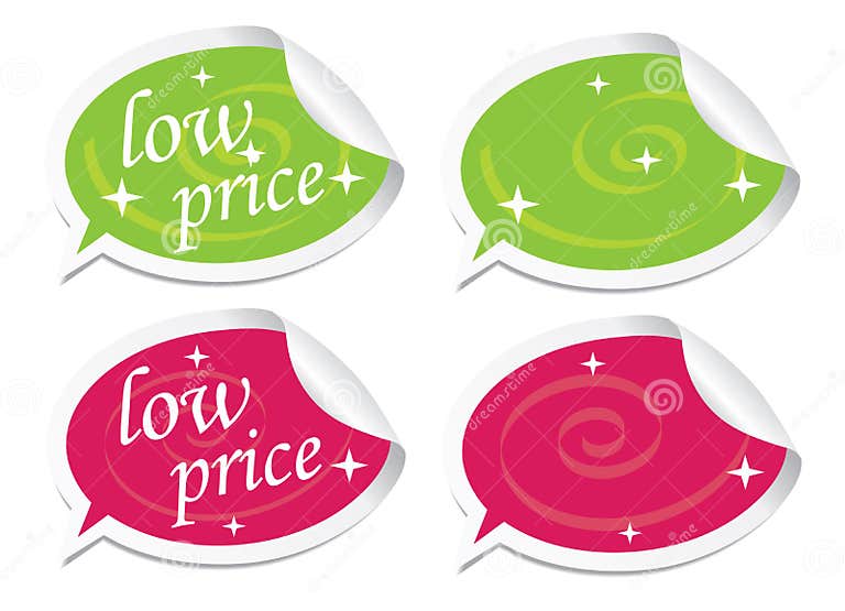 Low price stickers stock vector. Illustration of abstract - 17520307