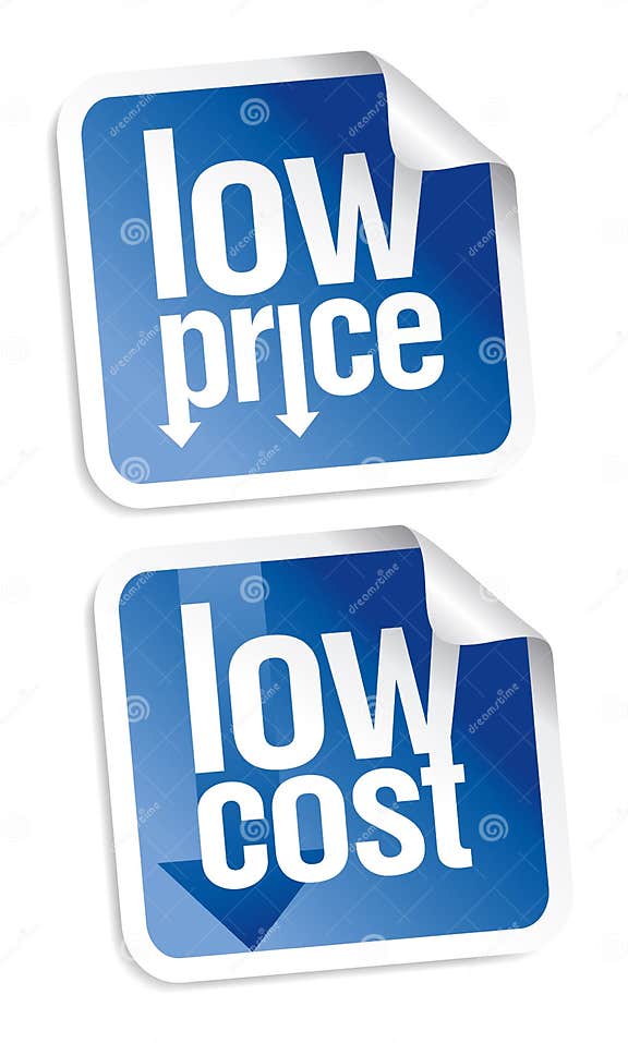Low price stickers set. stock vector. Illustration of curl - 23547196