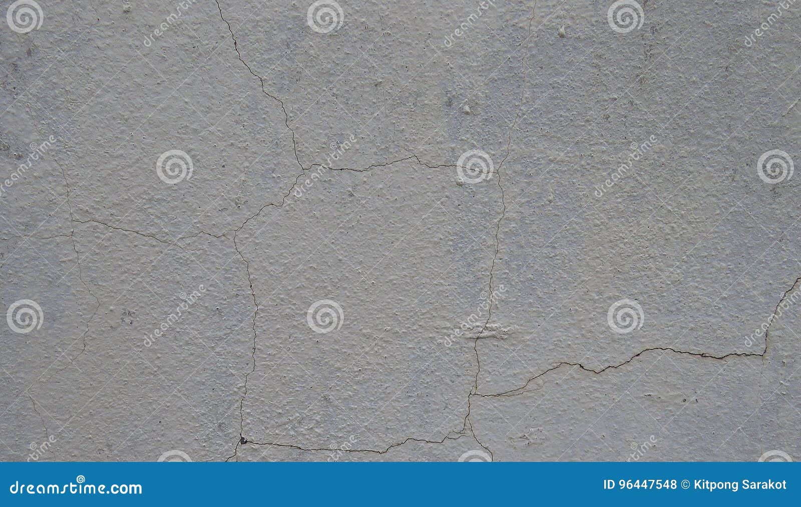 Low-quality Cured Plaster Will Easily Crack the Wall. Stock Photo ...