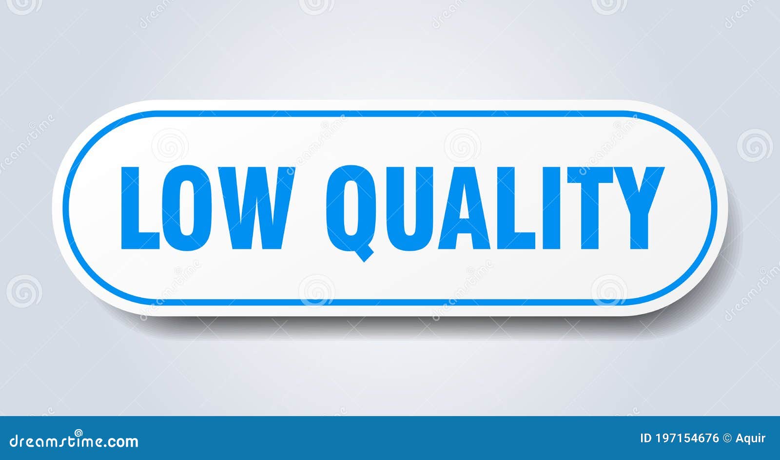 Low quality sticker. stock vector. Illustration of square - 197154676