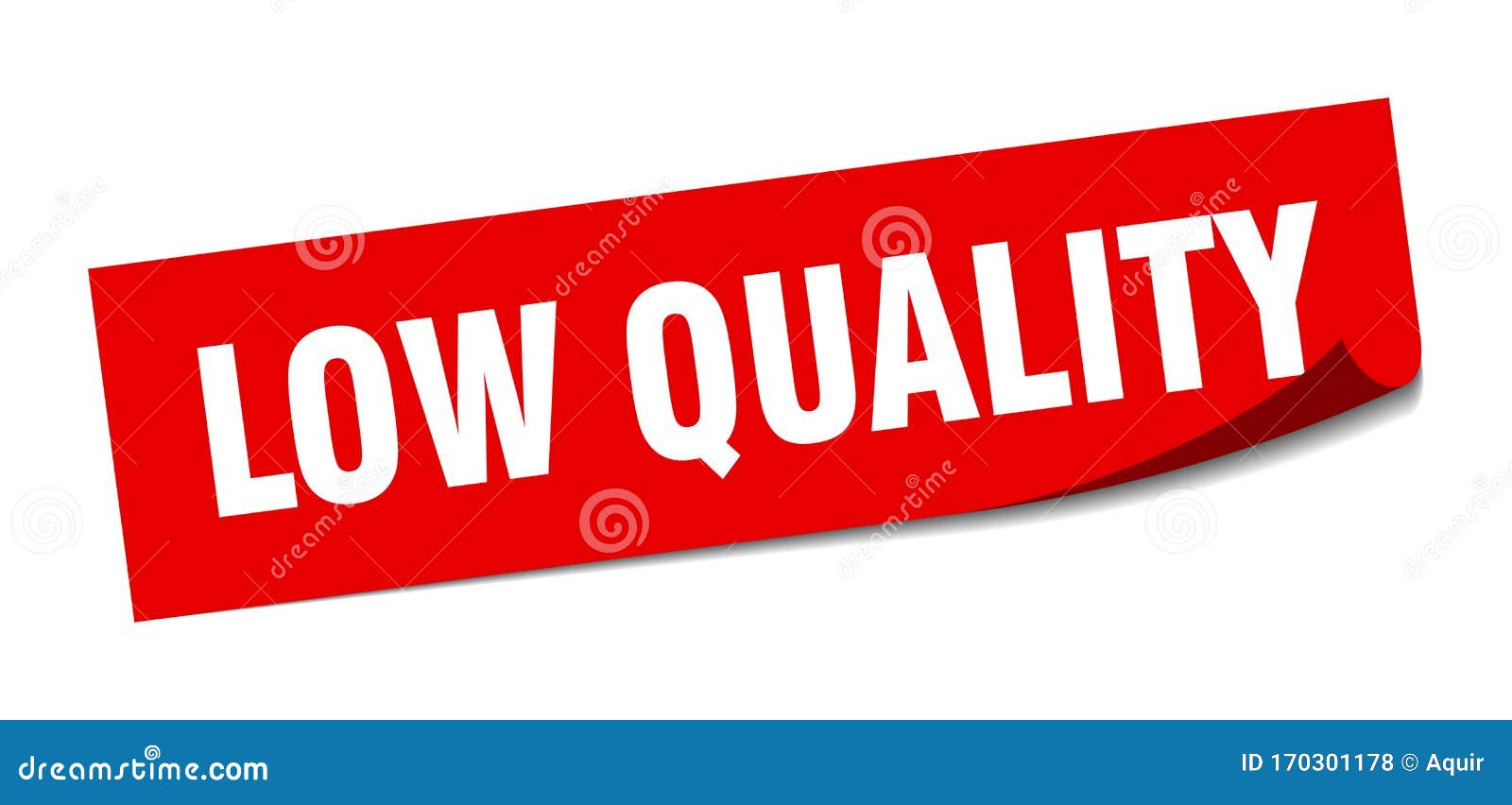 Low Quality Sticker. Low Quality Square Sign Stock Vector ...