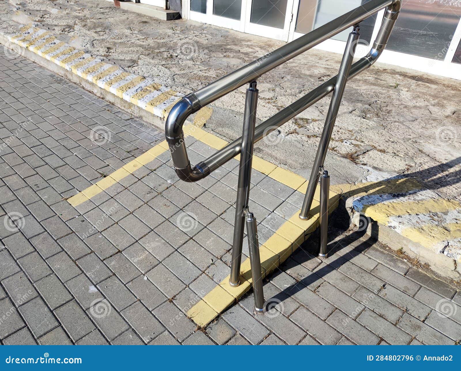 Low Ramp with Handrails for People with Disabilities Stock Photo ...