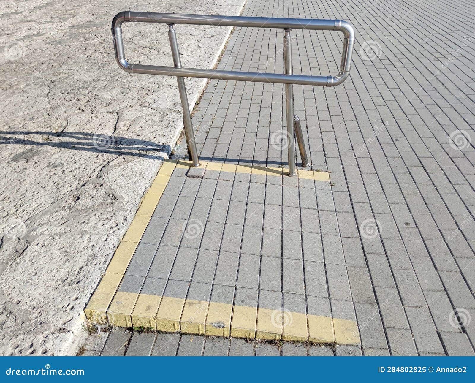 Low Ramp with Handrails for People with Disabilities Stock Image ...