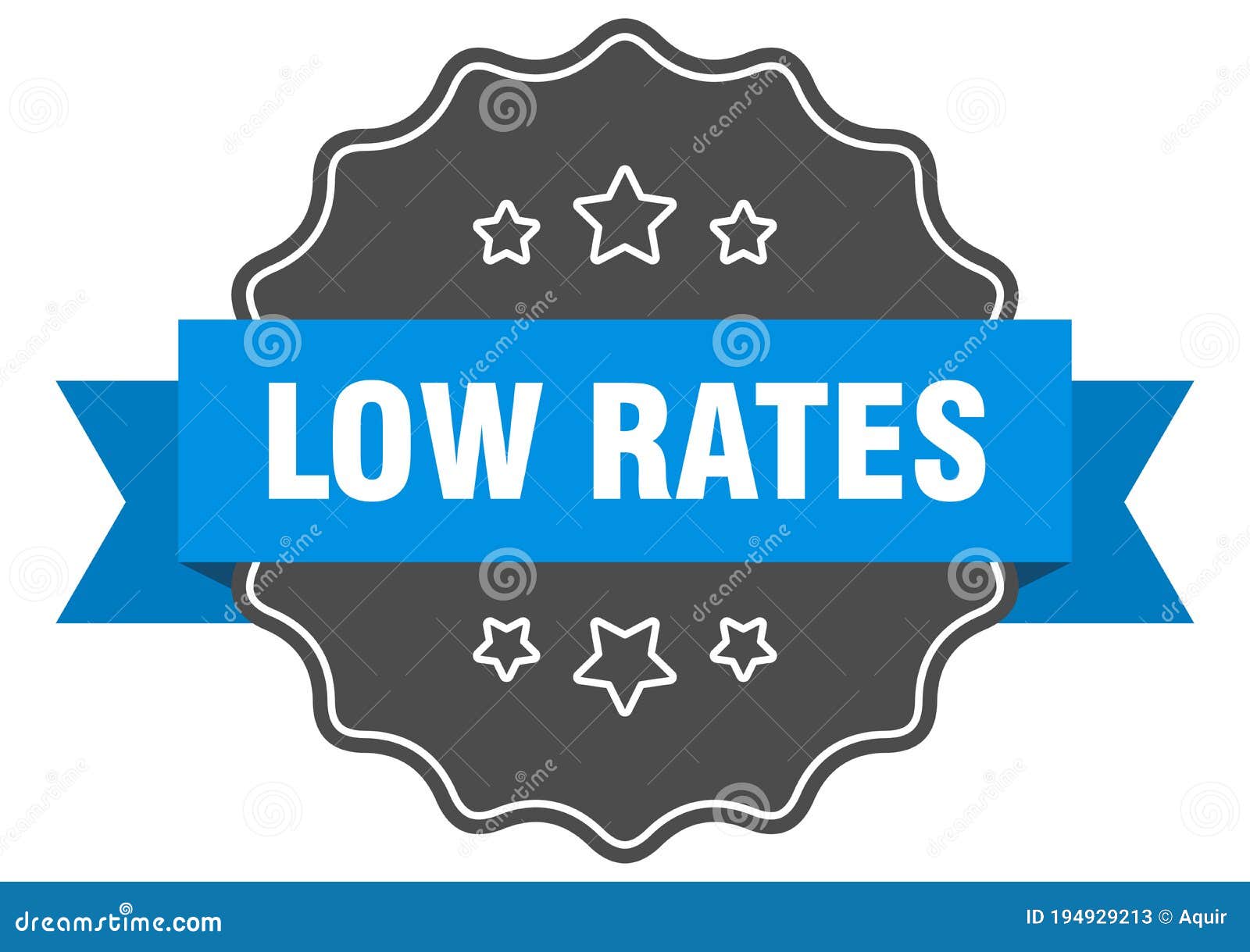 Low rates label stock vector. Illustration of sign, rates - 194929213