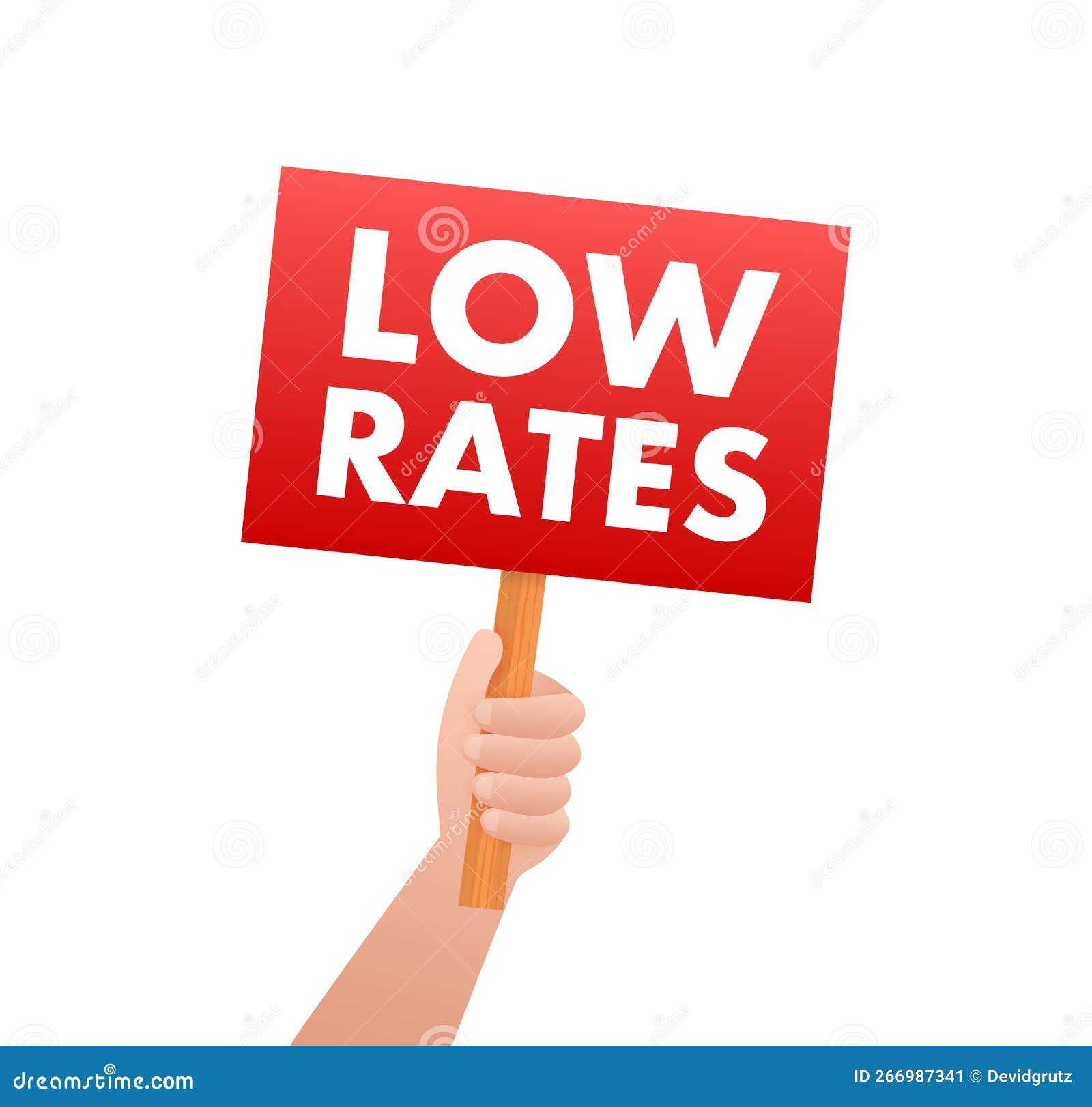 Low Rates. Percent Down. Cost Rate. Vector Stock Illustration. Stock ...