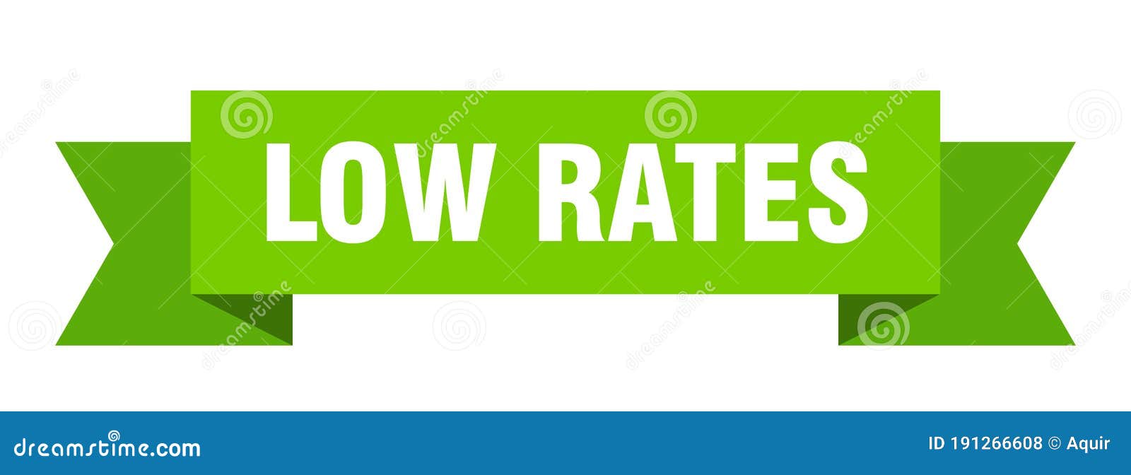 Low rates ribbon. stock vector. Illustration of graphic - 191266608