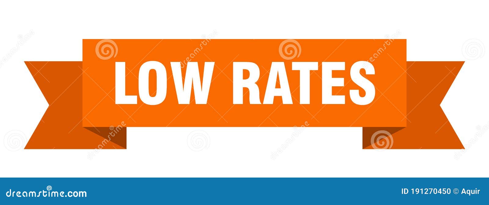 Low rates ribbon. stock vector. Illustration of sticker - 191270450
