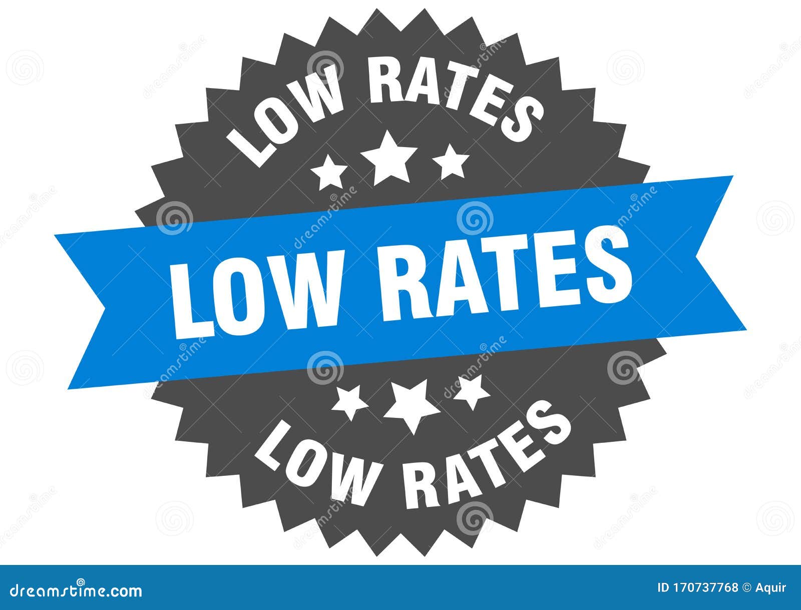 Low Rates Sign. Low Rates Circular Band Label. Low Rates Sticker Stock ...
