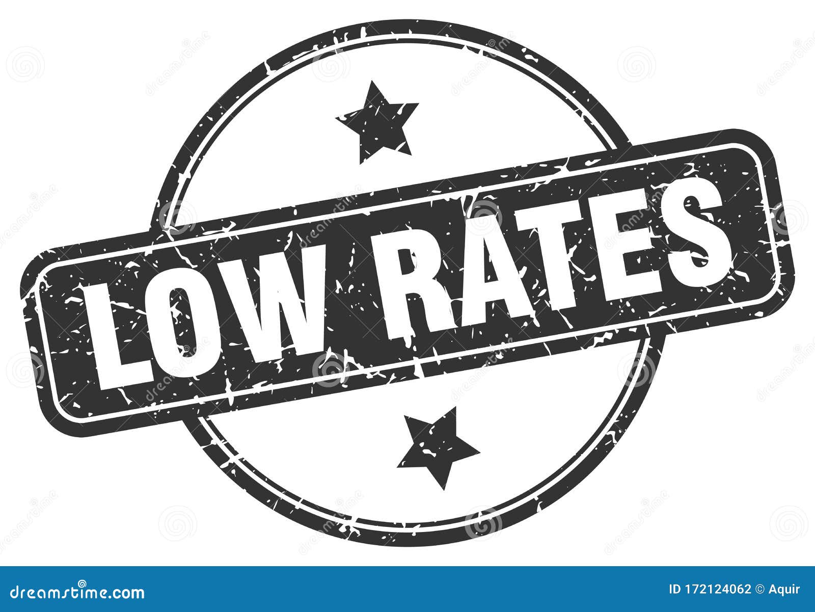 Low Rates Stamp. Low Rates Round Grunge Sign Stock Vector ...