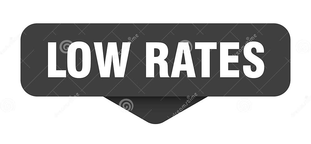Low Rates Sticker. Low Rates Sign on Transparent Background Stock ...