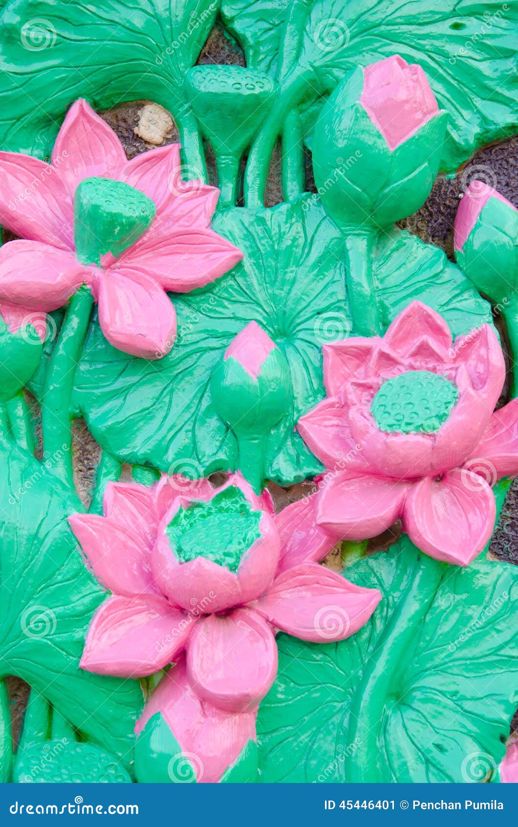 Low Relief Cement Lotus Flower Stock Photos - Free & Royalty-Free Stock ...