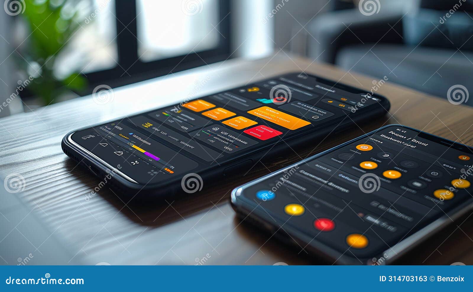 Low-Res Mockup of a Smartphone Interface in Pixels the Sleek Design ...