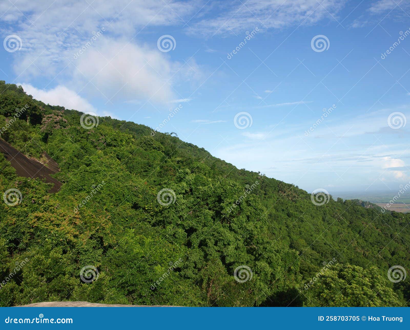 A Low Ridge with Lots of Greenery. Stock Image - Image of beautiful ...