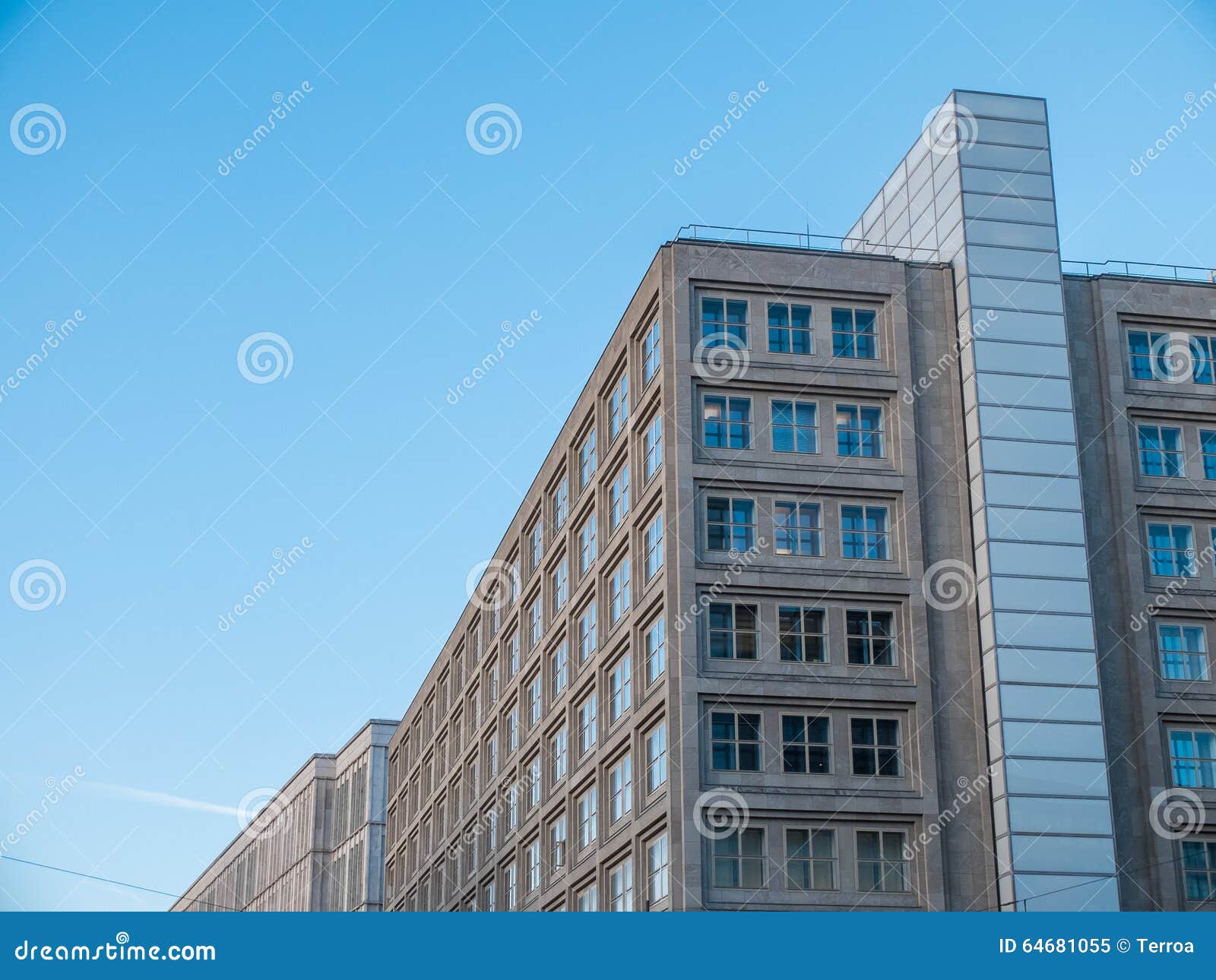 Low Rise Building with Clear Blue Sky Stock Image - Image of ...