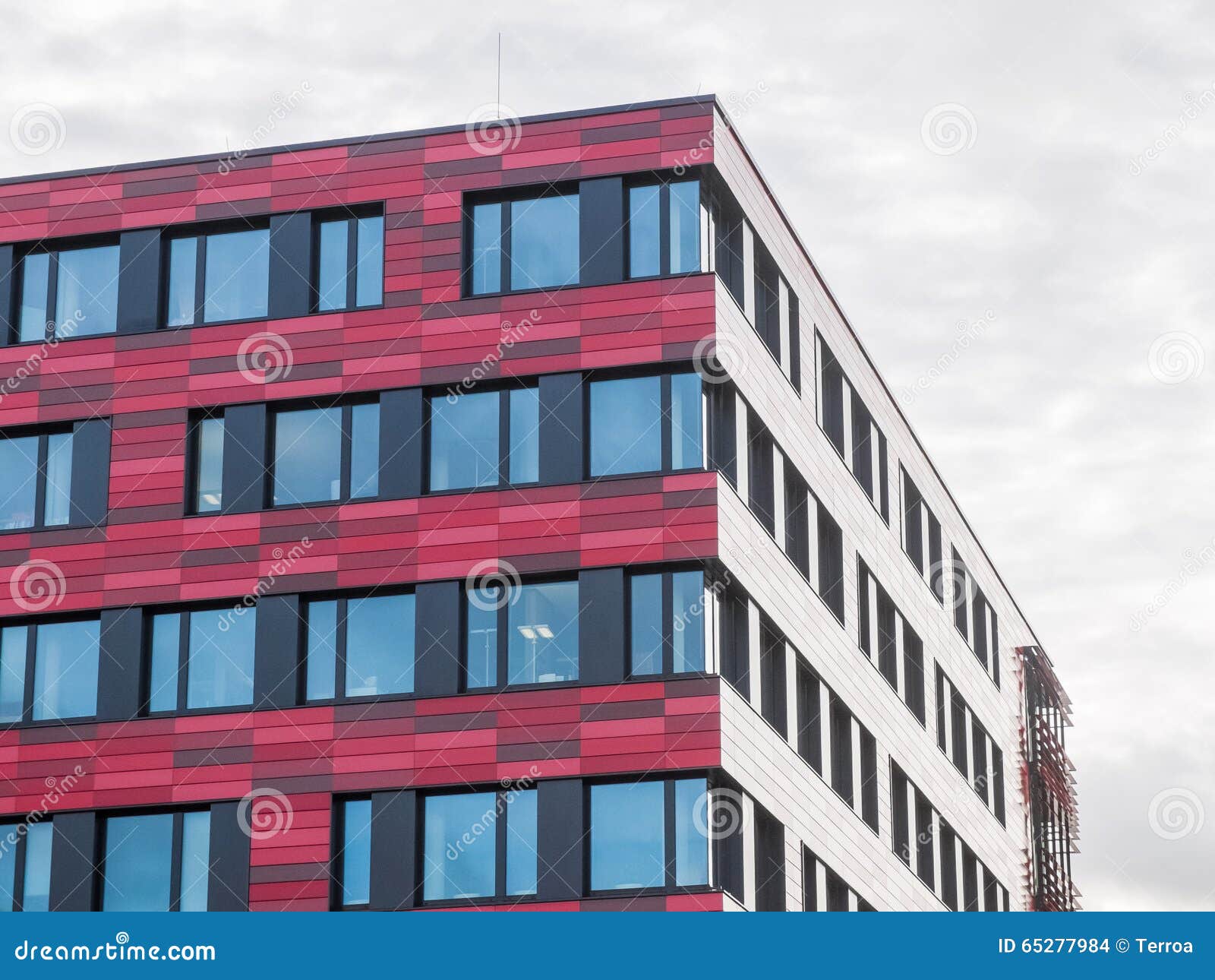 Modern Low Rise Apartment Building With Balconies Royalty-Free Stock ...