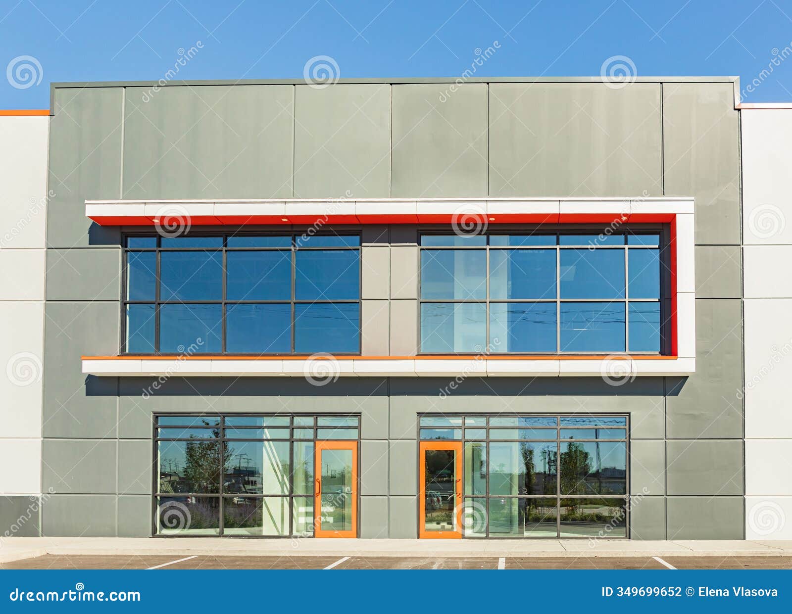 Low Rise Office Building. Modern Development Architecture in Downtown ...