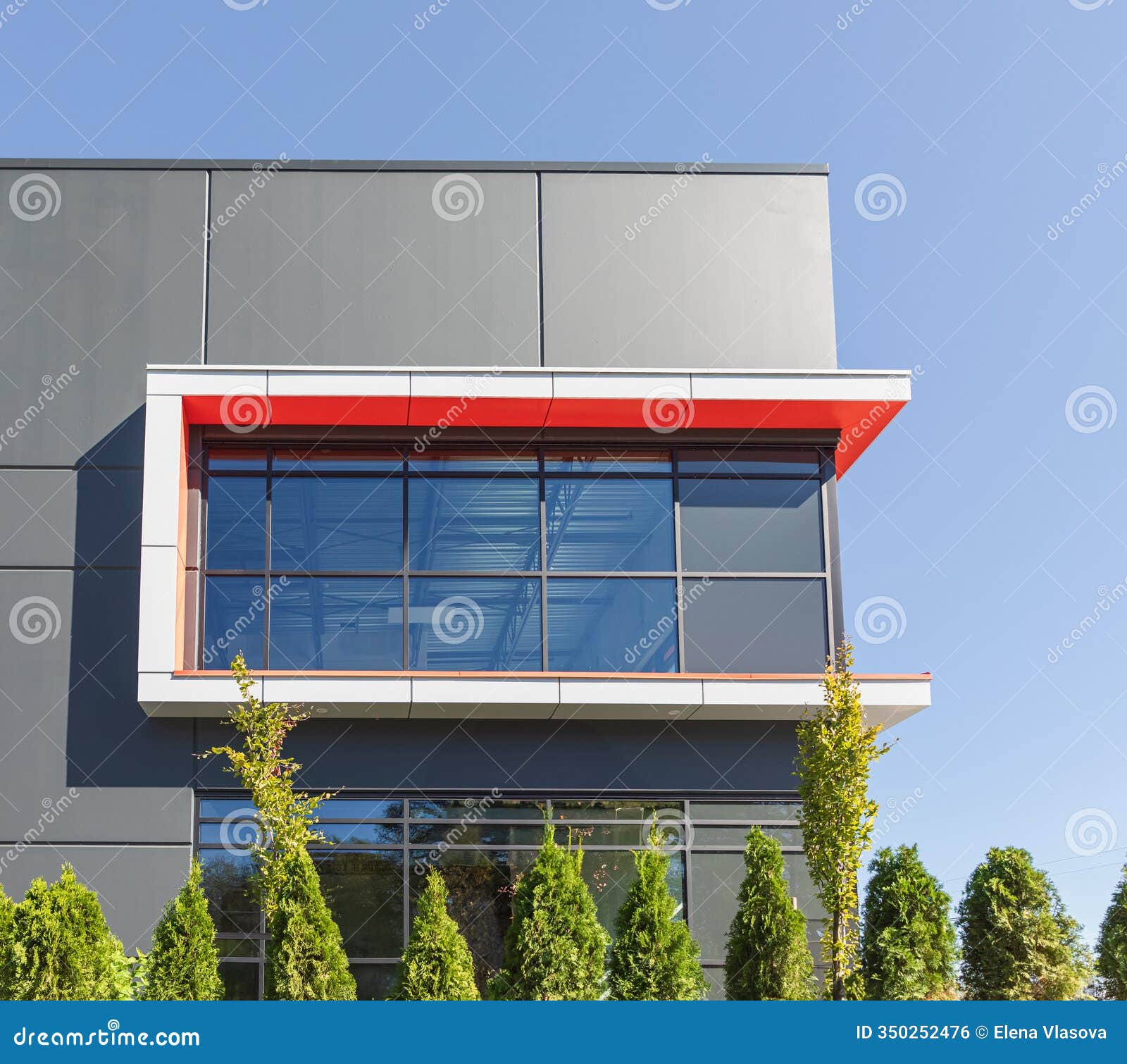 Low Rise Office Building. Modern Development Architecture in Downtown ...