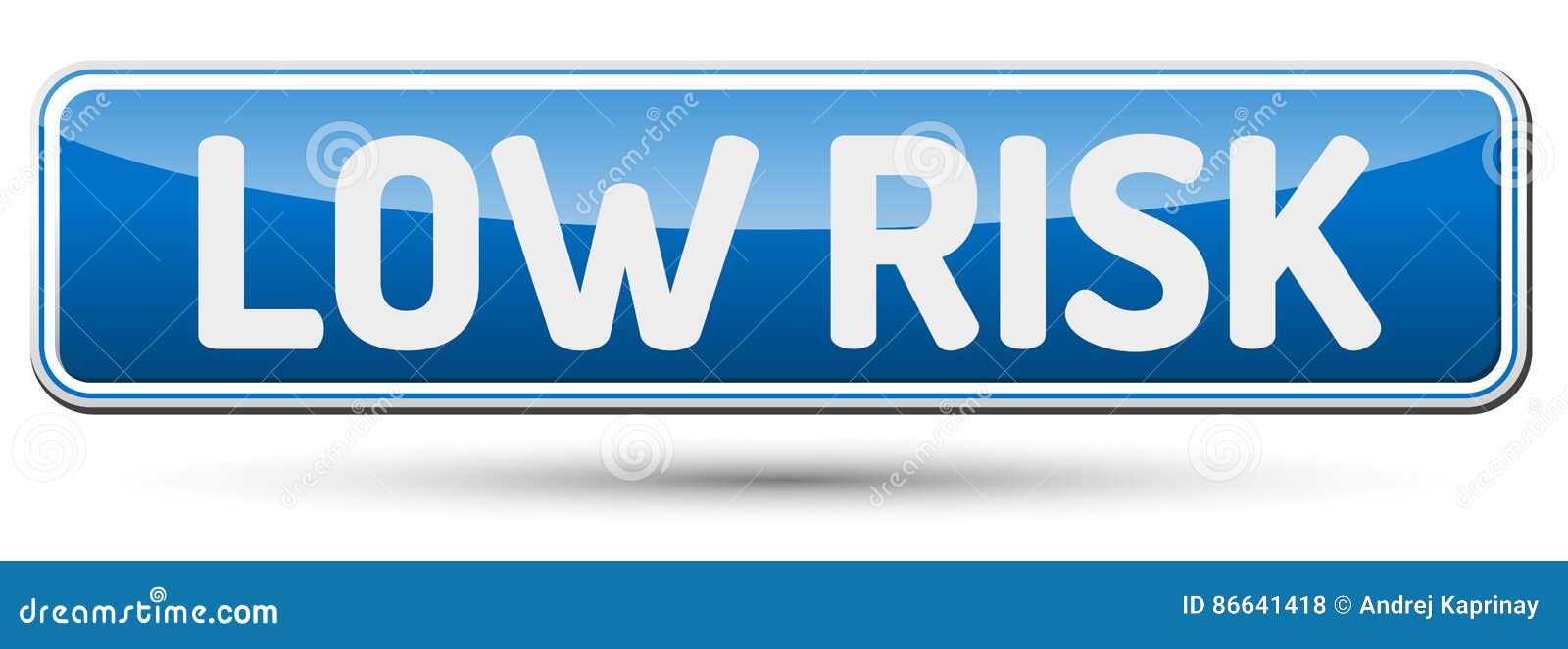LOW RISK - Abstract Beautiful Button with Text. Stock Vector ...