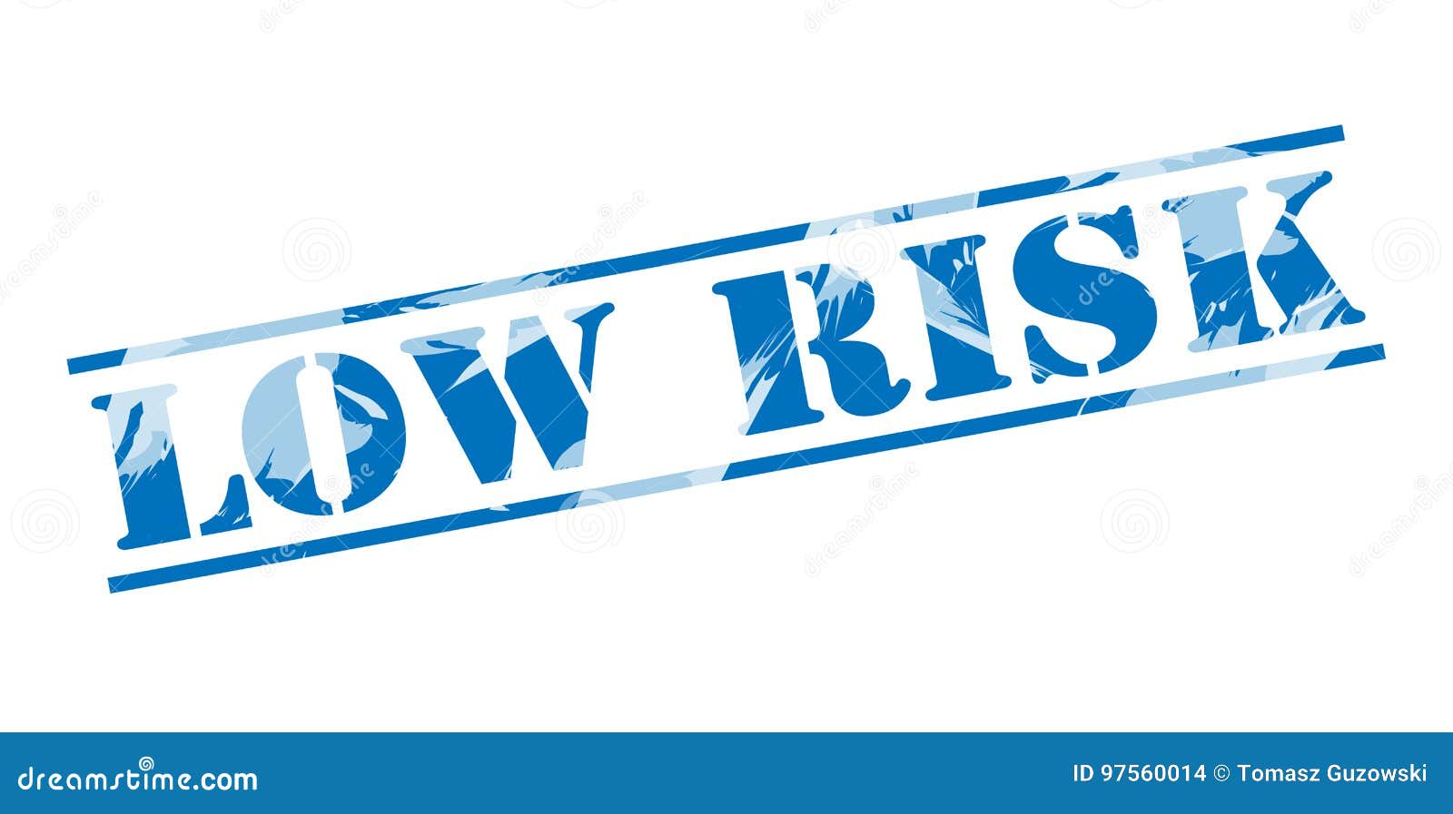 Low risk blue stamp stock illustration. Illustration of grungy - 97560014