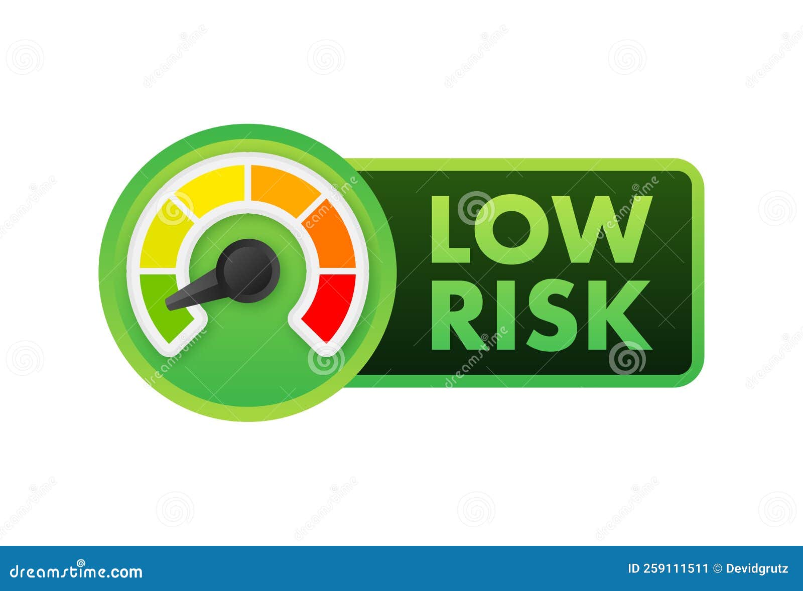 Low Risk. Risk Control Concept. Vector Stock Illustration. Stock Vector ...