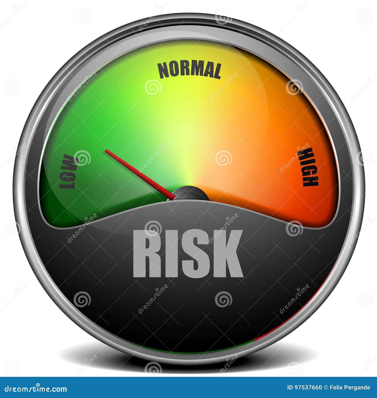 Low Risk Gauge stock illustration. Illustration of identify - 97537660