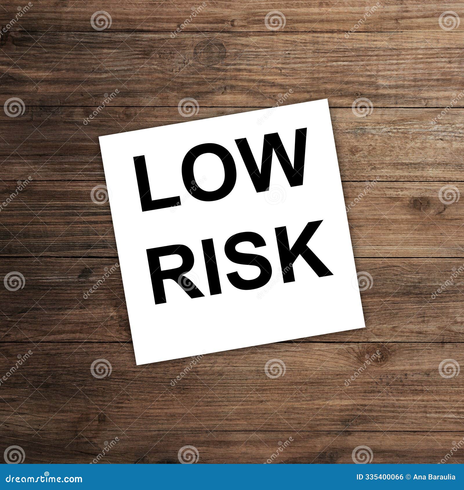 Low Risk Words Written on Paper with Background. Conceptual Reduce Risk ...