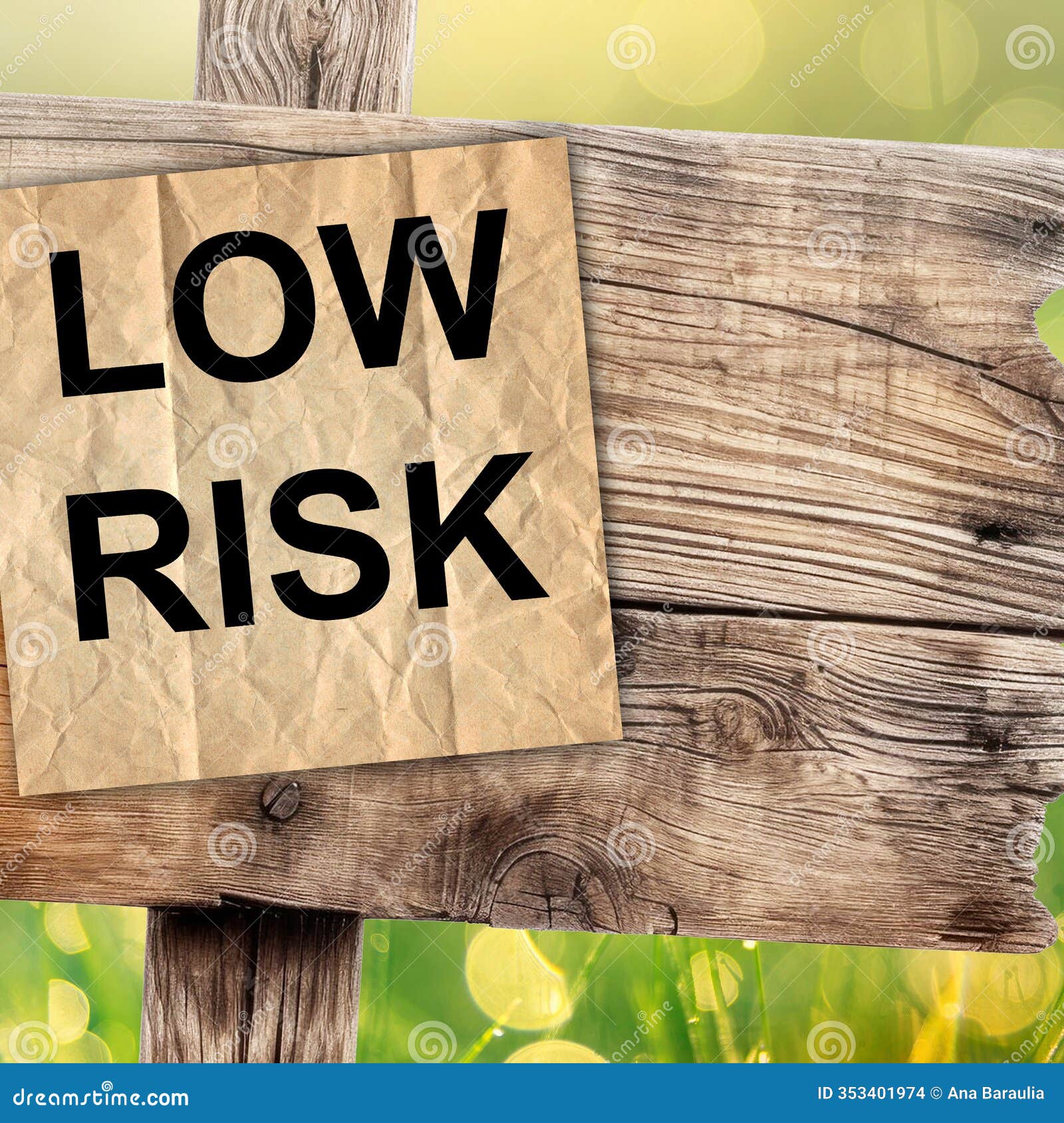 Low Risk Words Written on Paper with Background. Conceptual Reduce Risk ...