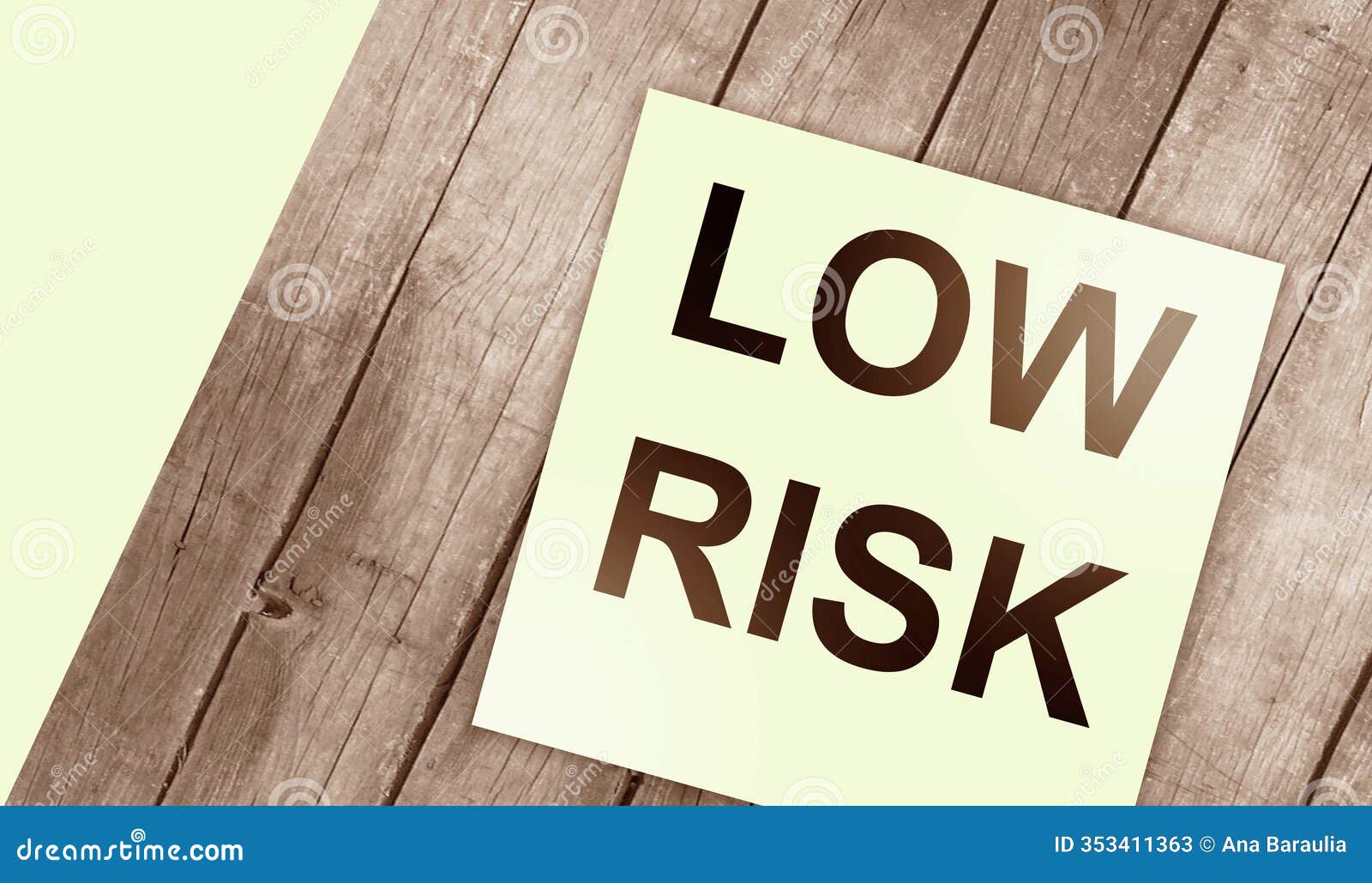 Low Risk Words Written on Paper with Background. Conceptual Reduce Risk ...