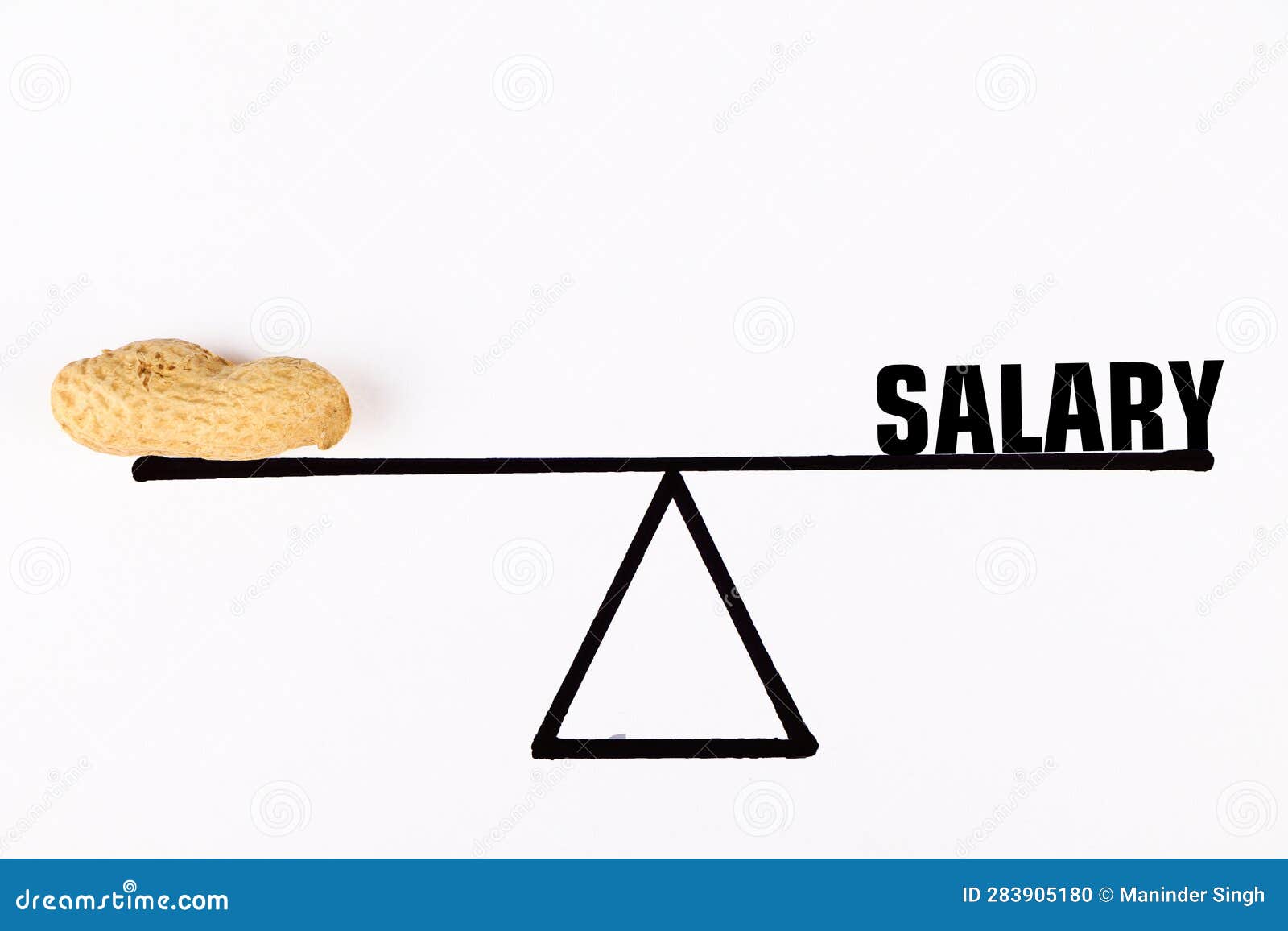 Low Salary Concept with Peanuts. Stock Photo - Image of date, salary ...