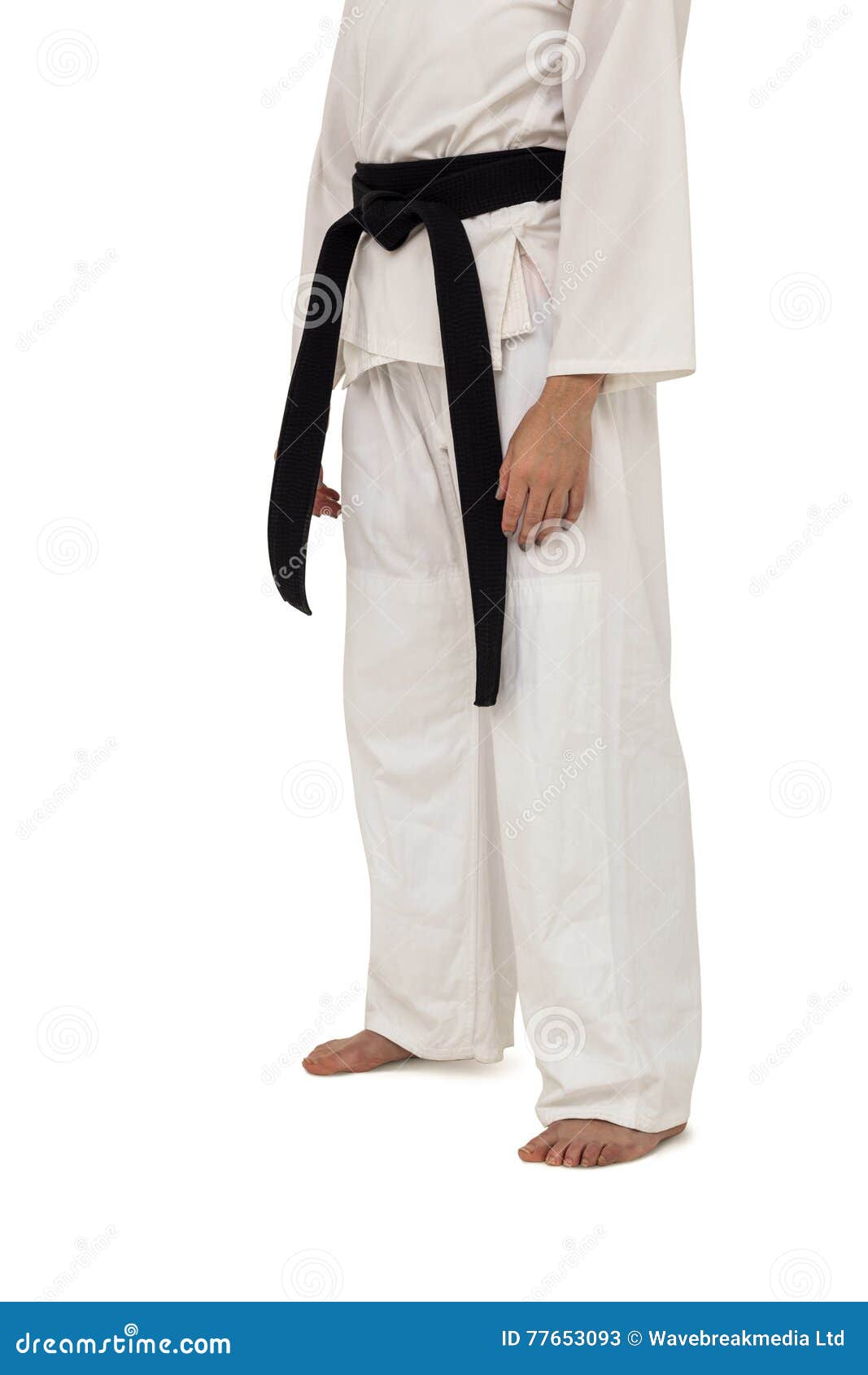 Low Section of Karate Player Stock Image - Image of olympics, karate ...