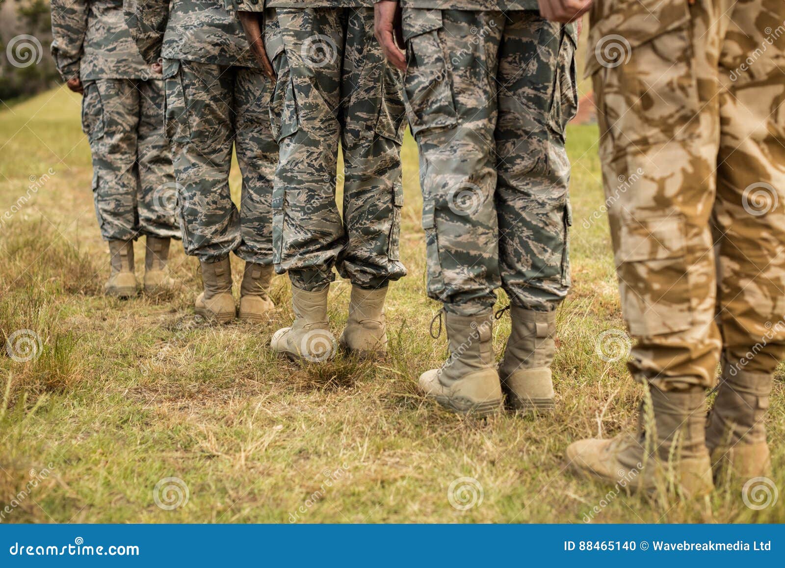 Low-section of Military Soldiers Standing in Line Stock Photo - Image ...