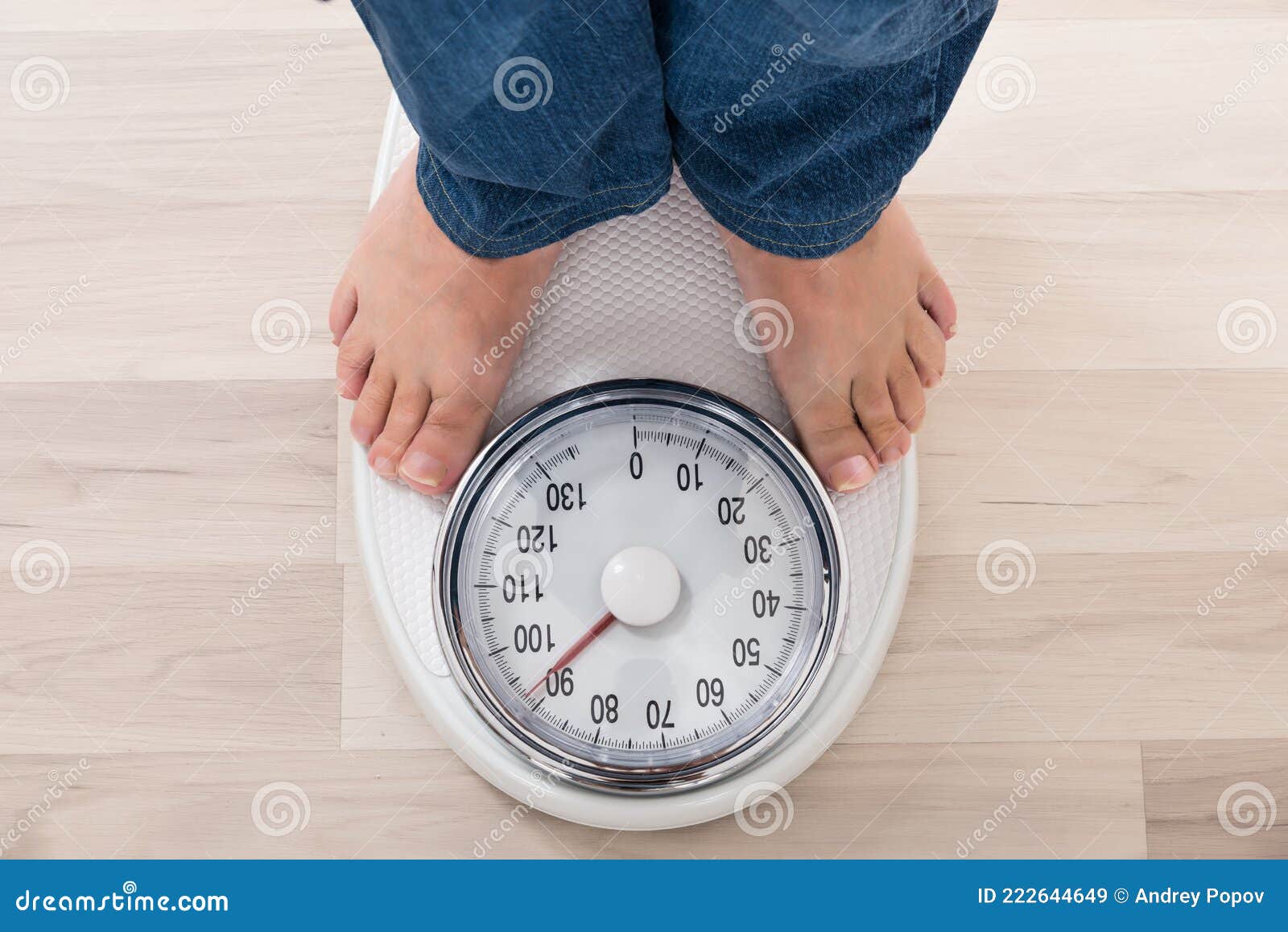 Person Standing on Weighing Scale Stock Image - Image of diabetes ...