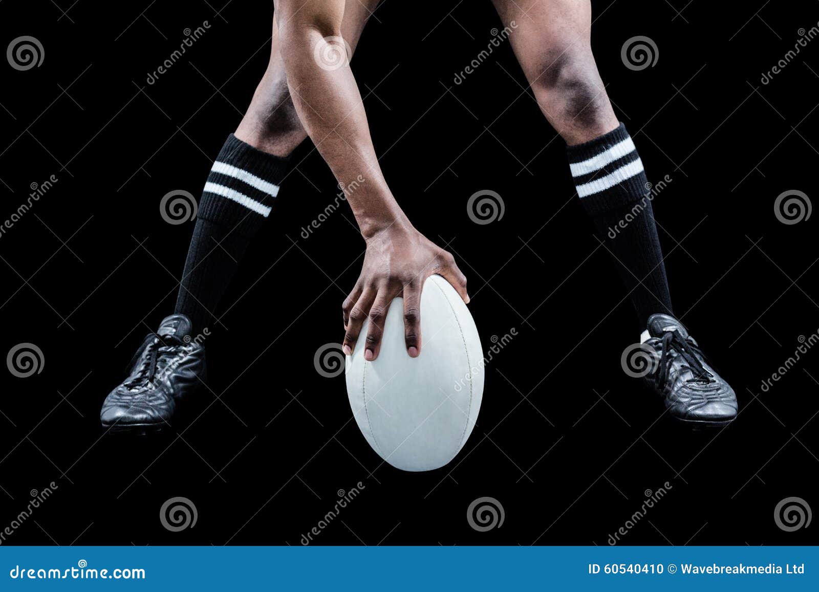 Low Section of Sportsman Playing Rugby Stock Photo - Image of black ...