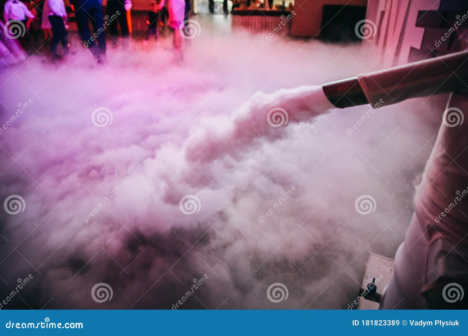 Low Smoke Effect at the Wedding Reception. Party Entertainment Stock ...
