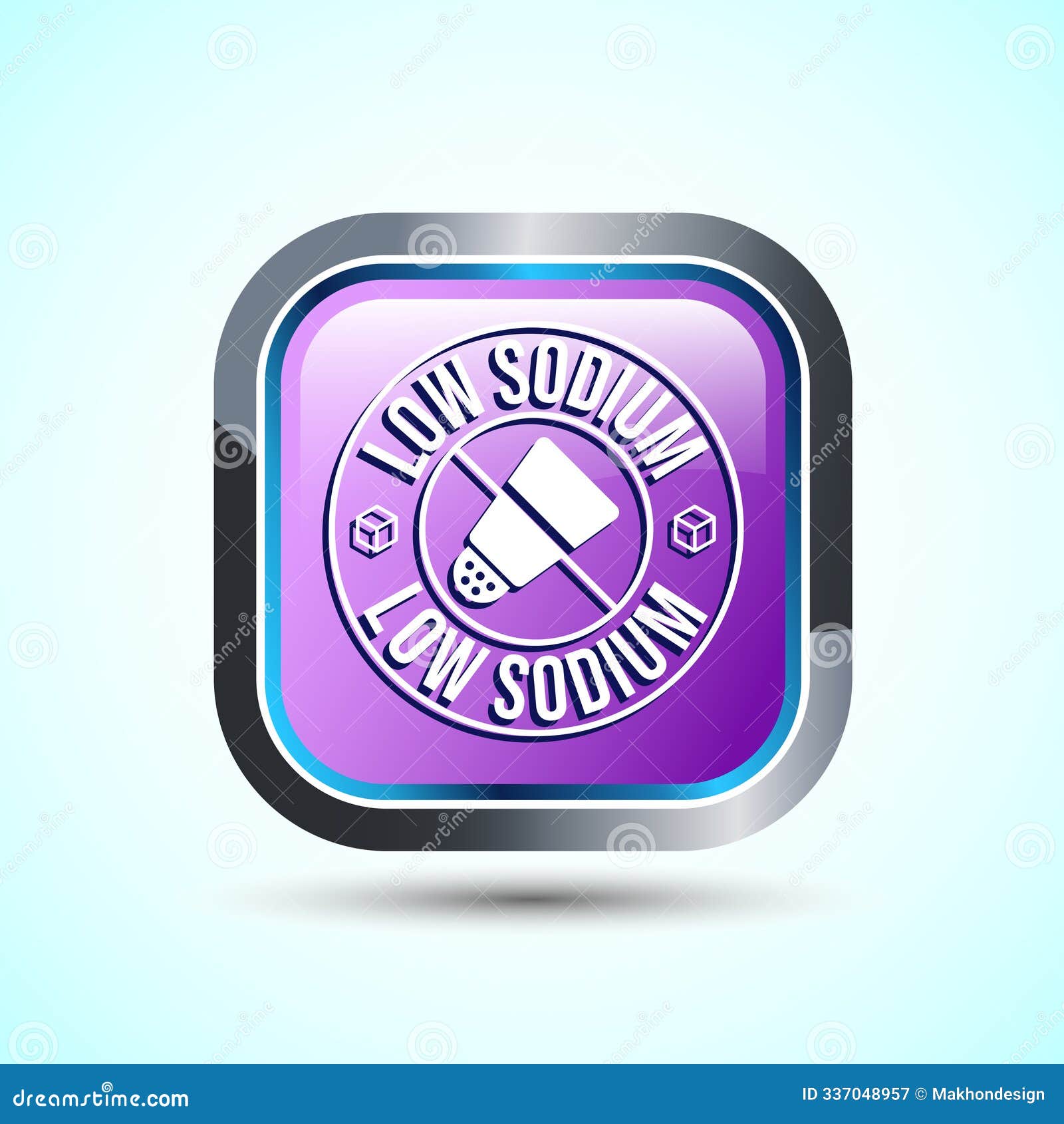 Low Sodium Icon Button Design Illustration Stock Vector - Illustration ...