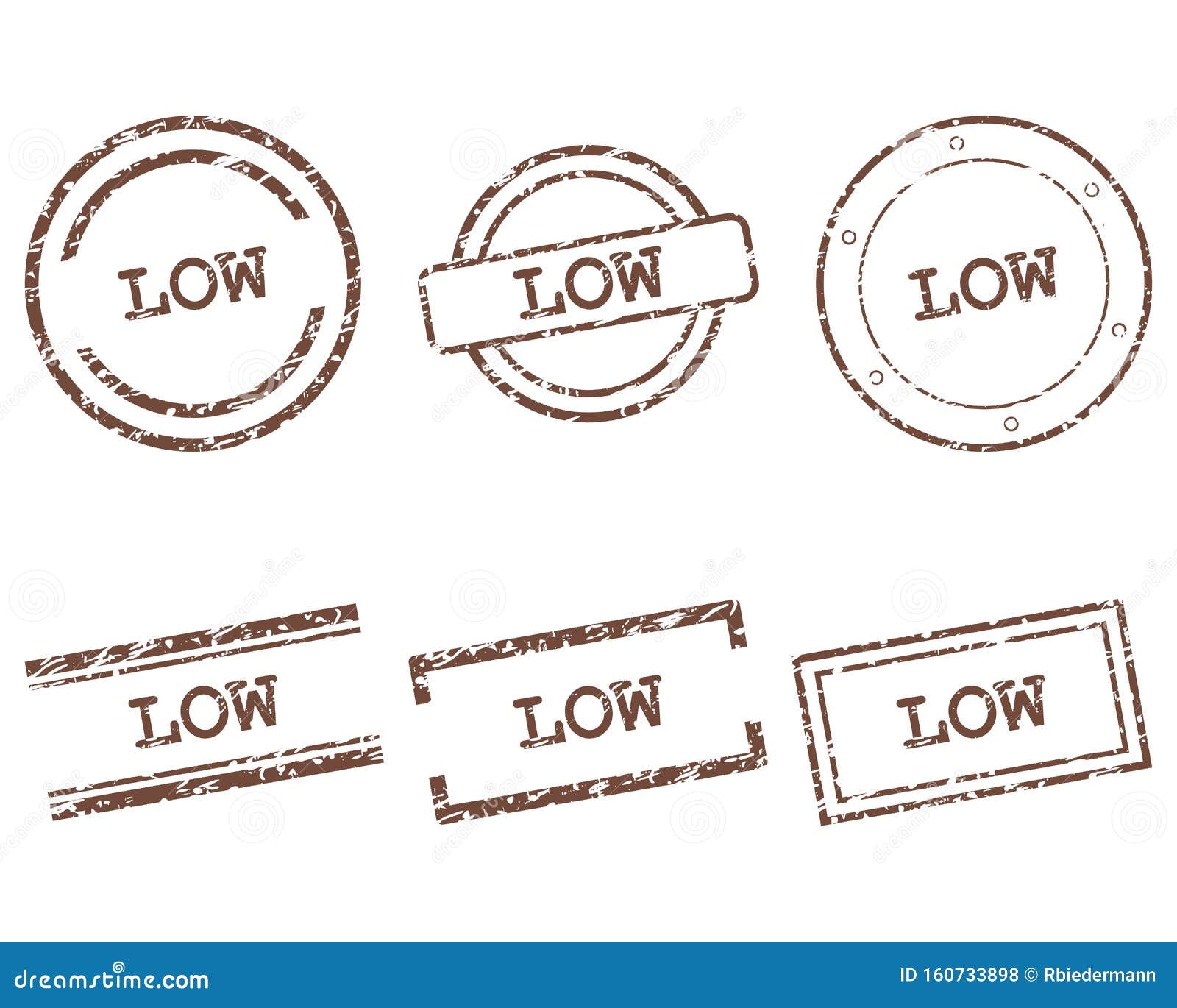Low stamps stock vector. Illustration of rubber, isolated - 160733898