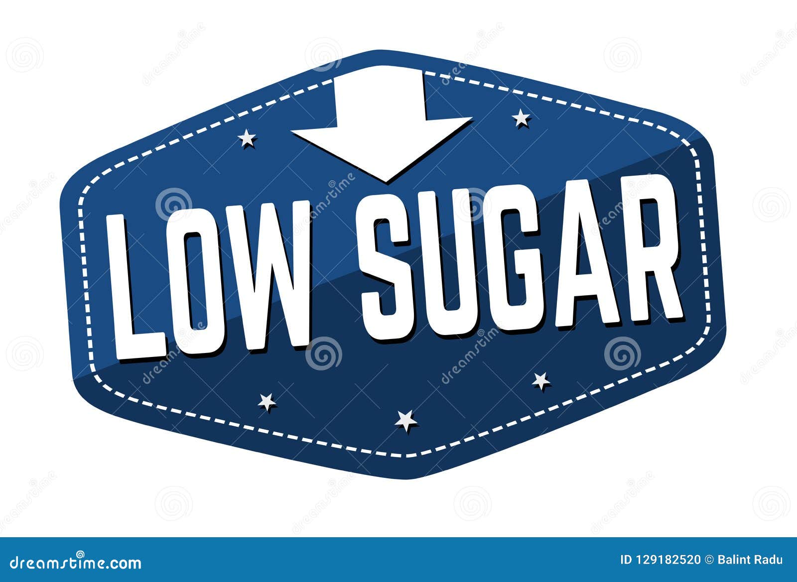 Low sugar label or sticker stock vector. Illustration of health - 129182520