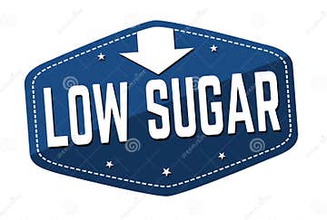 Low sugar label or sticker stock vector. Illustration of health - 129182520