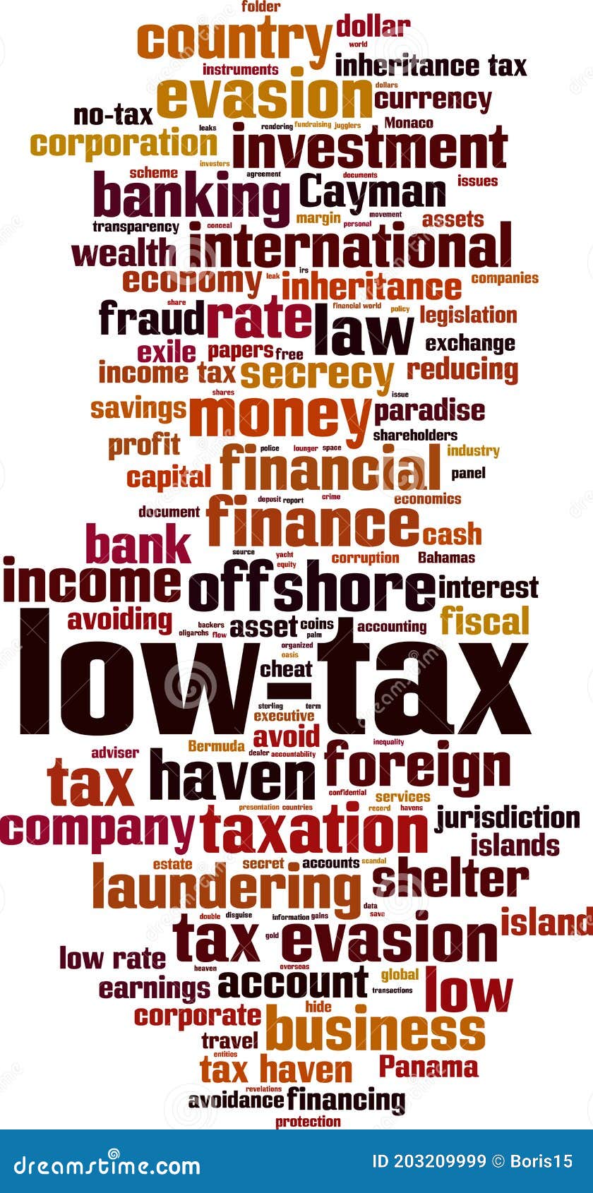Low-tax word cloud stock vector. Illustration of haven - 203209999