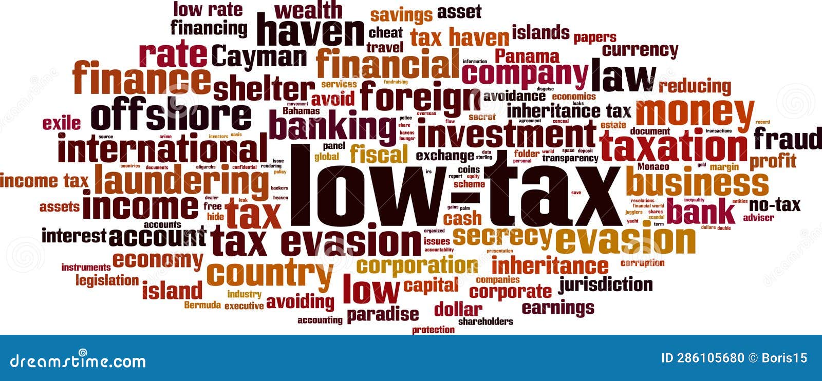 Low-tax word cloud stock illustration. Illustration of banking - 286105680