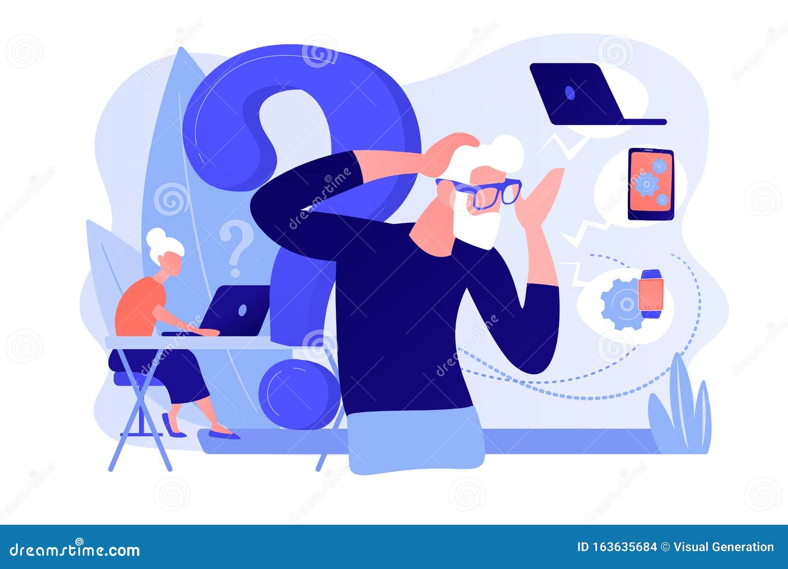 Low-technical Communication Concept Vector Illustration Stock Vector ...