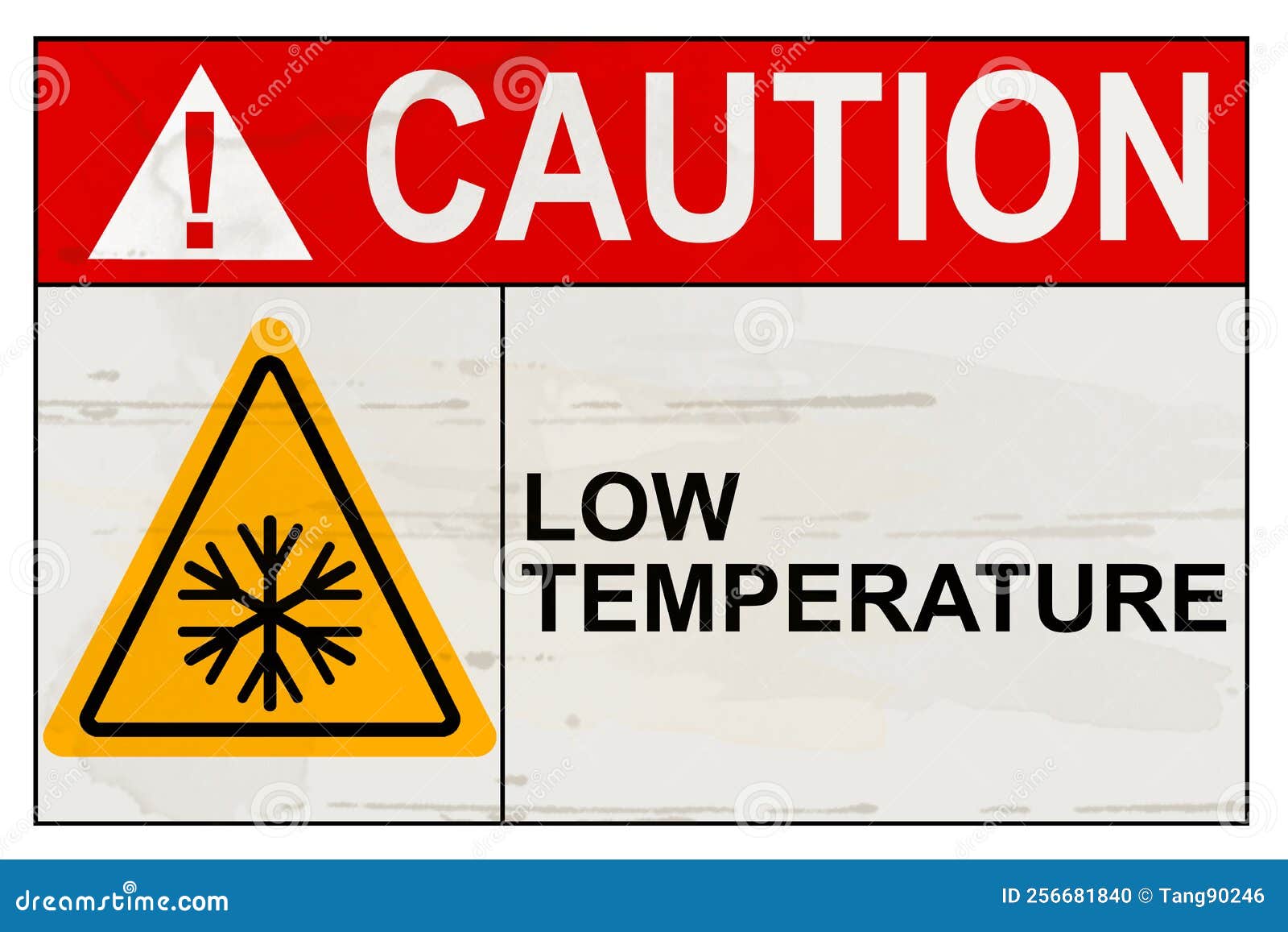 Low Temperature Caution Sign Isolated Stock Illustration - Illustration ...