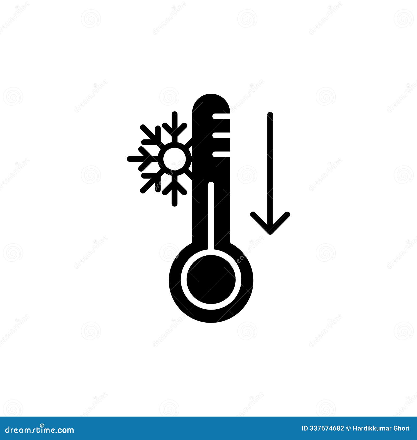 Low Temperature Icon Set. Temperature Low or Down Thermometer Vector ...