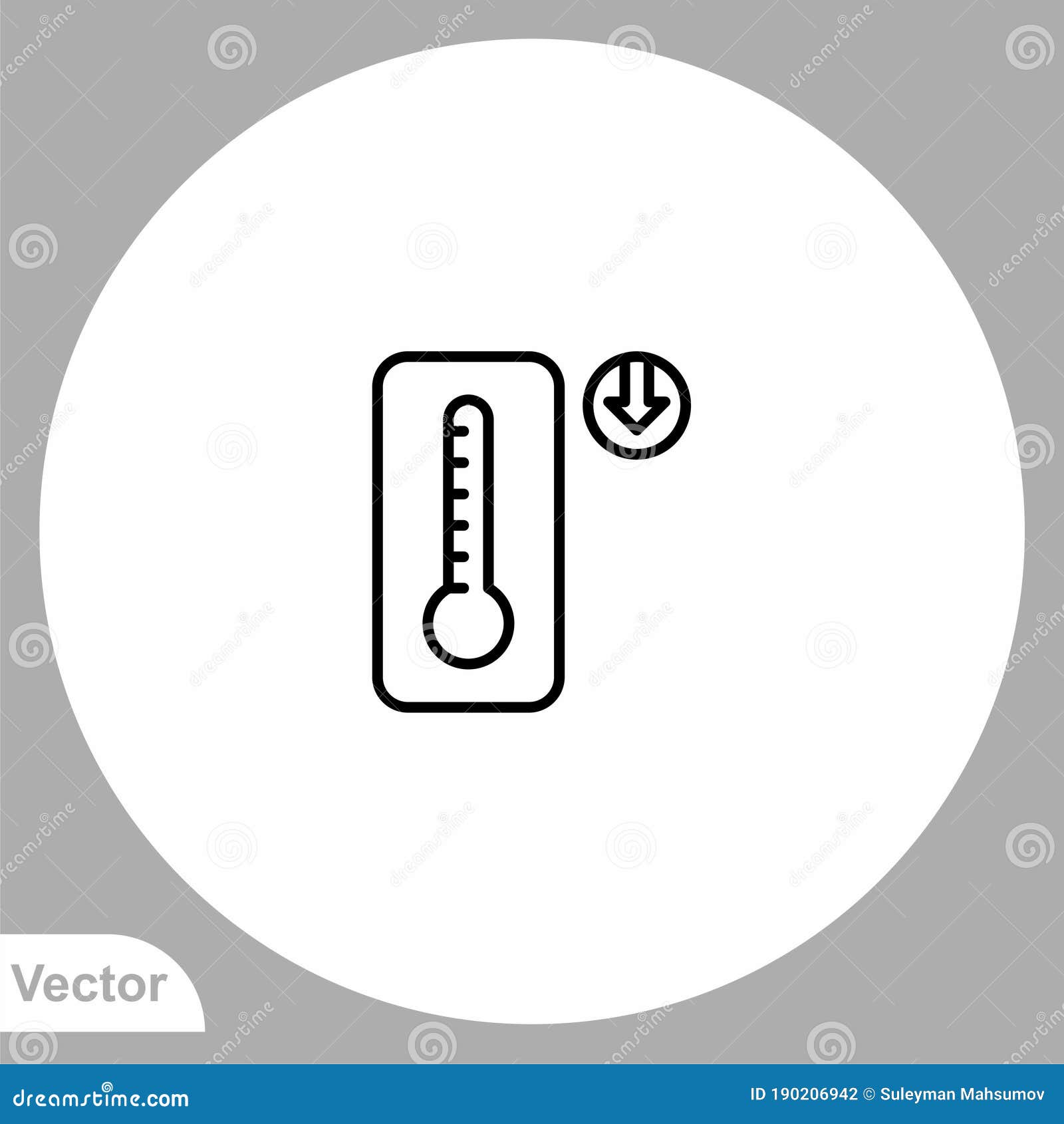 Low Temperature Vector Icon Sign Symbol Stock Vector - Illustration of ...