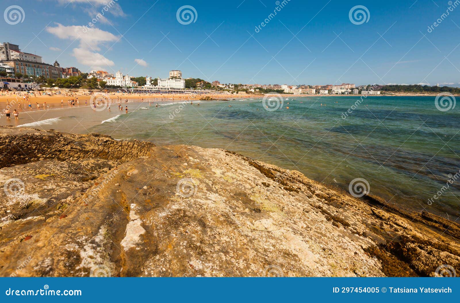 Low Tide on the Beach of Santander. Cantabria. Spain Editorial Image ...