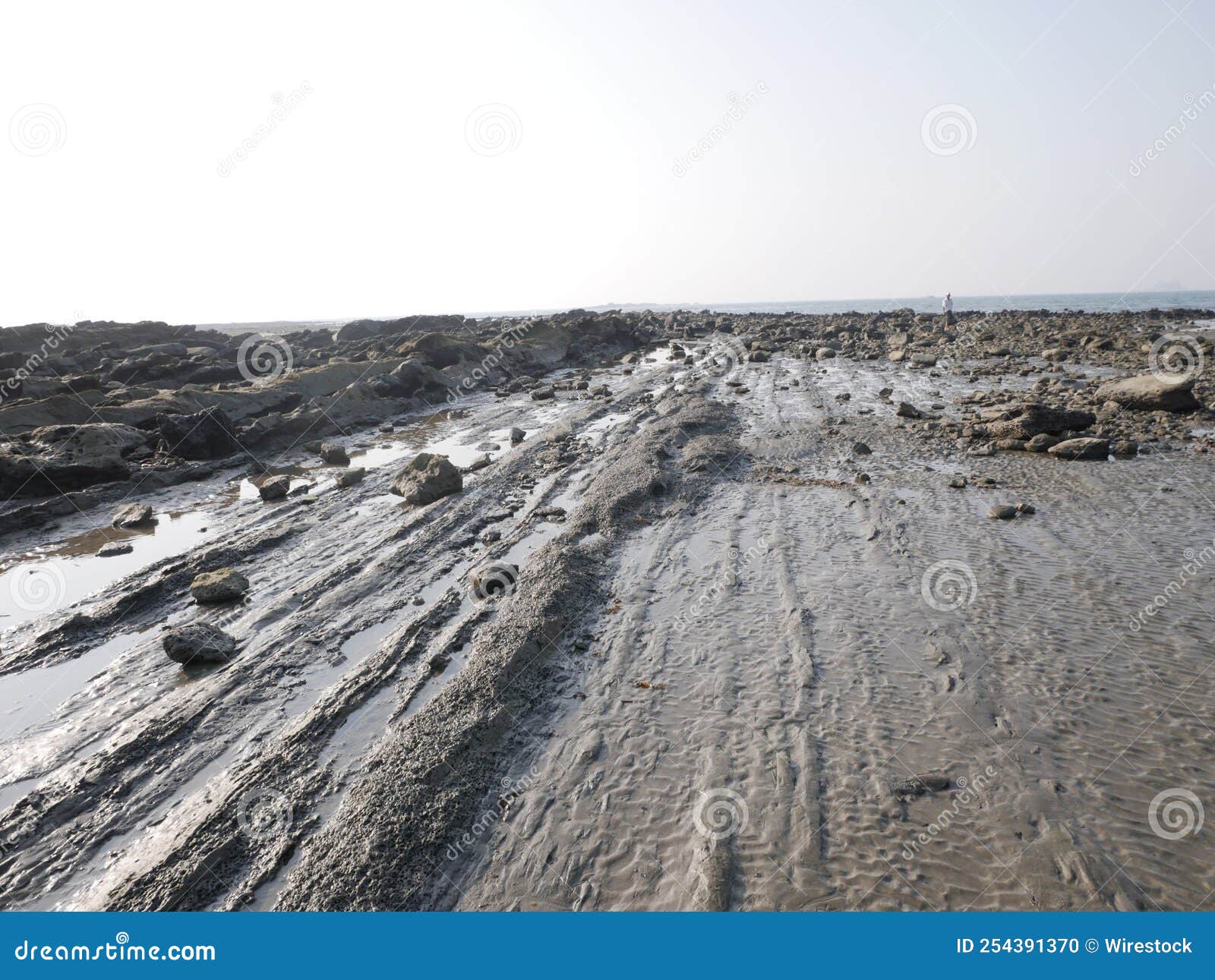 Low-tide in the Coast in Myanmar Stock Photo - Image of water, beach ...
