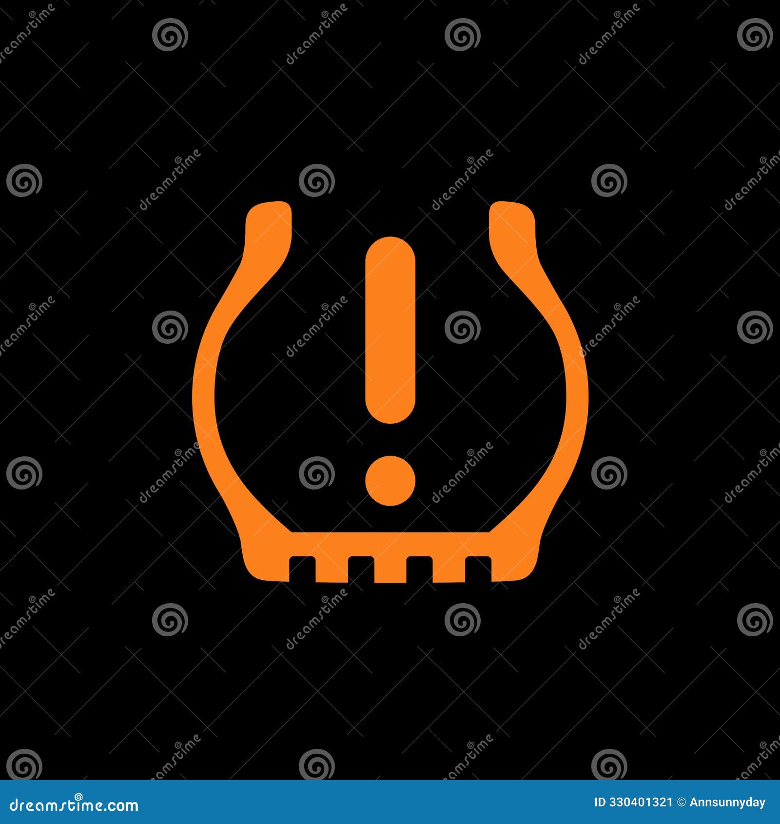 Low Tire Pressure Warning Light on Car Dashboard, Empty Tyre Icon Stock ...