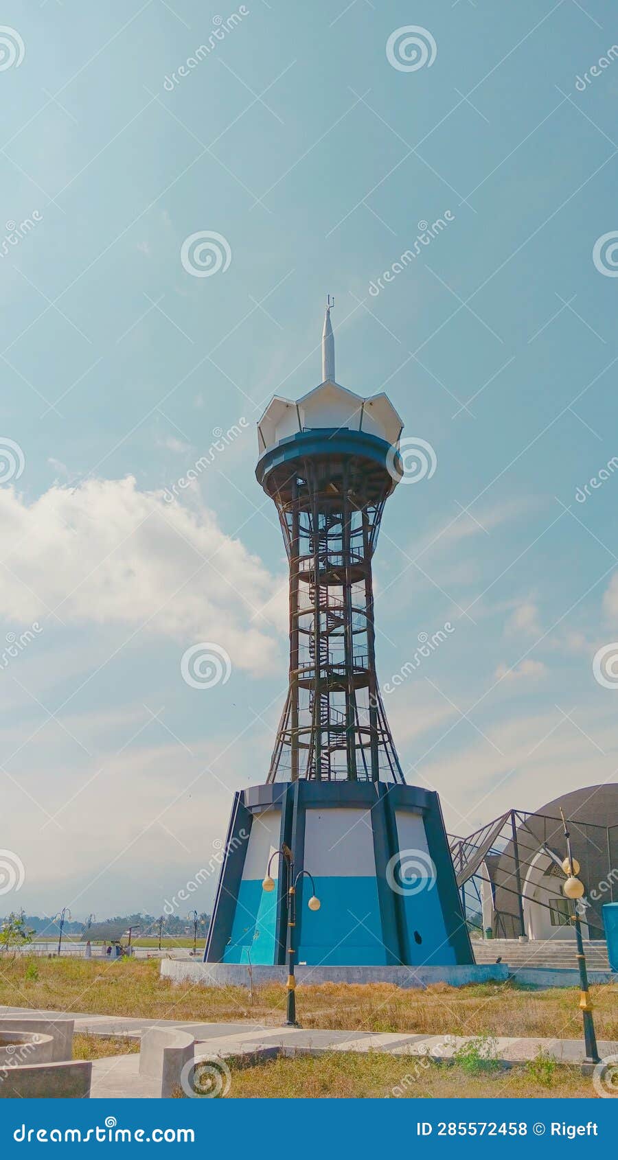 Low Tower with Skylight stock photo. Image of reflection - 285572458