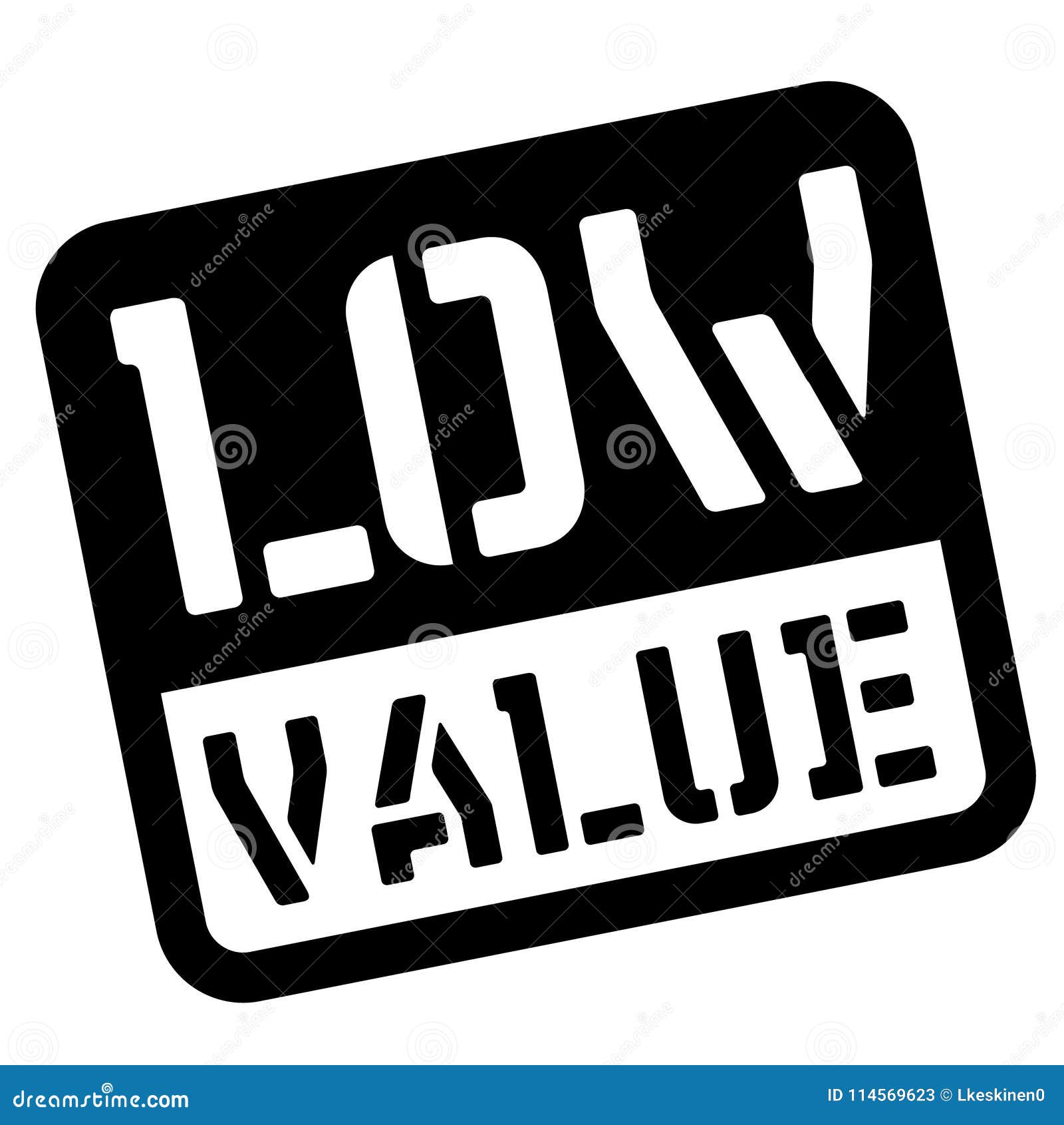 Low value stencil stamp stock vector. Illustration of desirable - 114569623