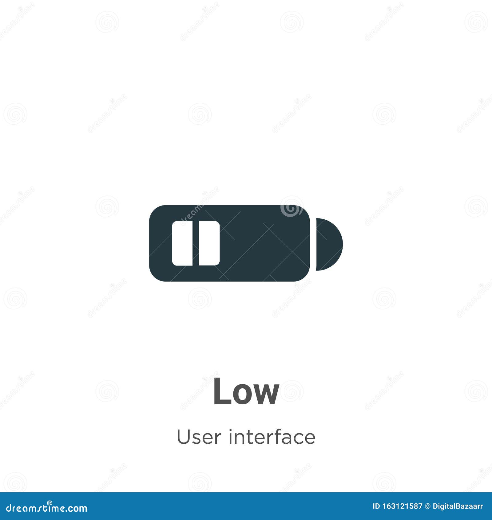Low Vector Icon on White Background. Flat Vector Low Icon Symbol Sign ...
